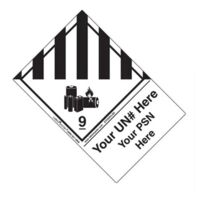 Personalized Hazard Class 9 Lithium Battery Label, Standard Tab, PVC ...