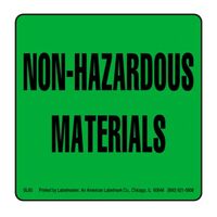 Non-Hazardous Materials Label